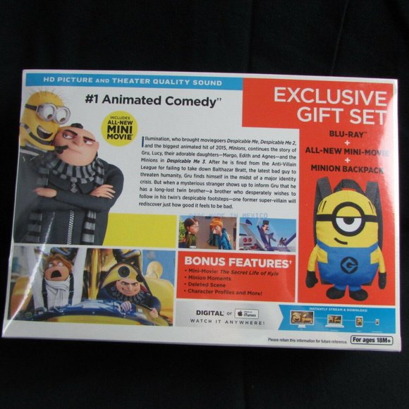 Illumination | Accessories | Minion Backpack Gift Set Despicable Me 3 ...